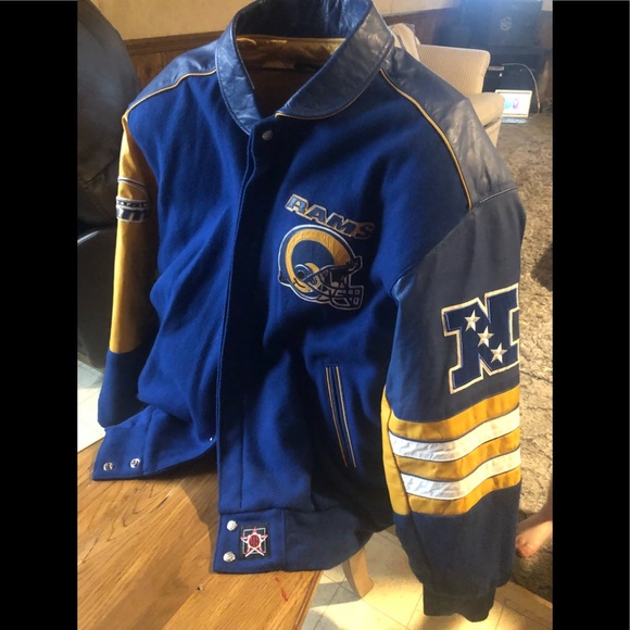 NFL | Jackets & Coats | St Louis Rams Vtg Jeff Hamilton Leather Jacket ...
